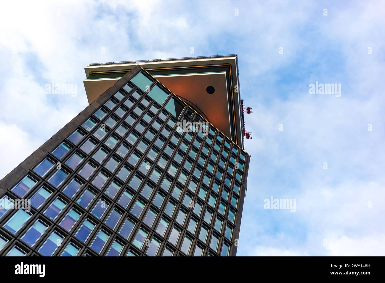 amsterdam, netherlands, 30 march 2024, swing on the adam lookout tower ...