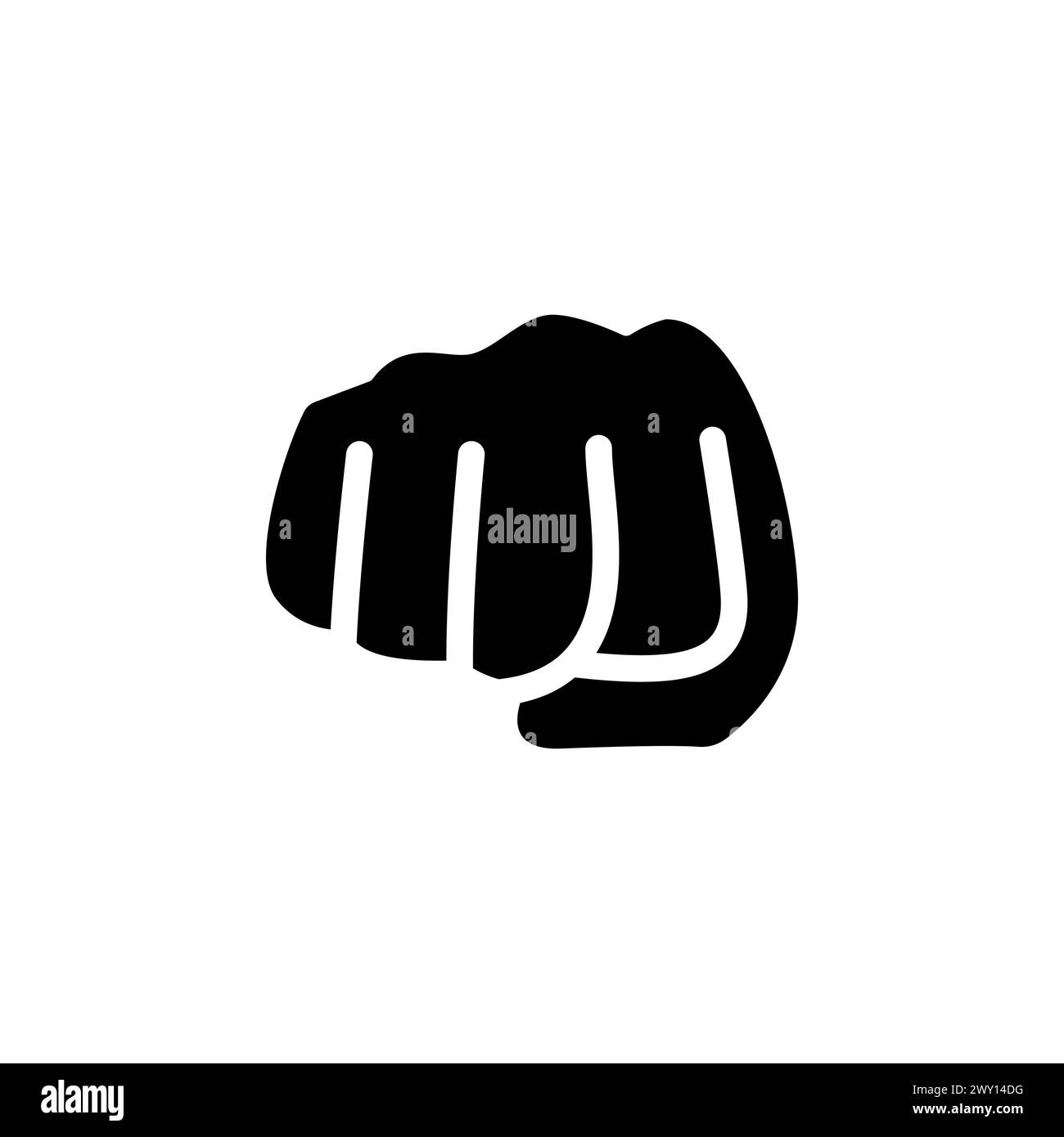 Fist Punch flat vector icon. Simple solid symbol isolated on white ...