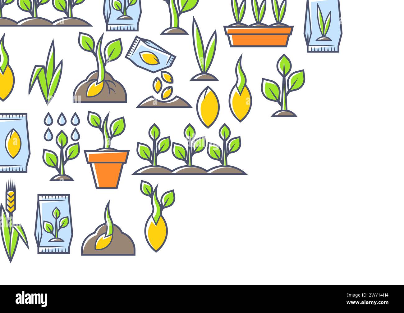 Planting seeds and growing card. Agricultural, cultivation and planting ...