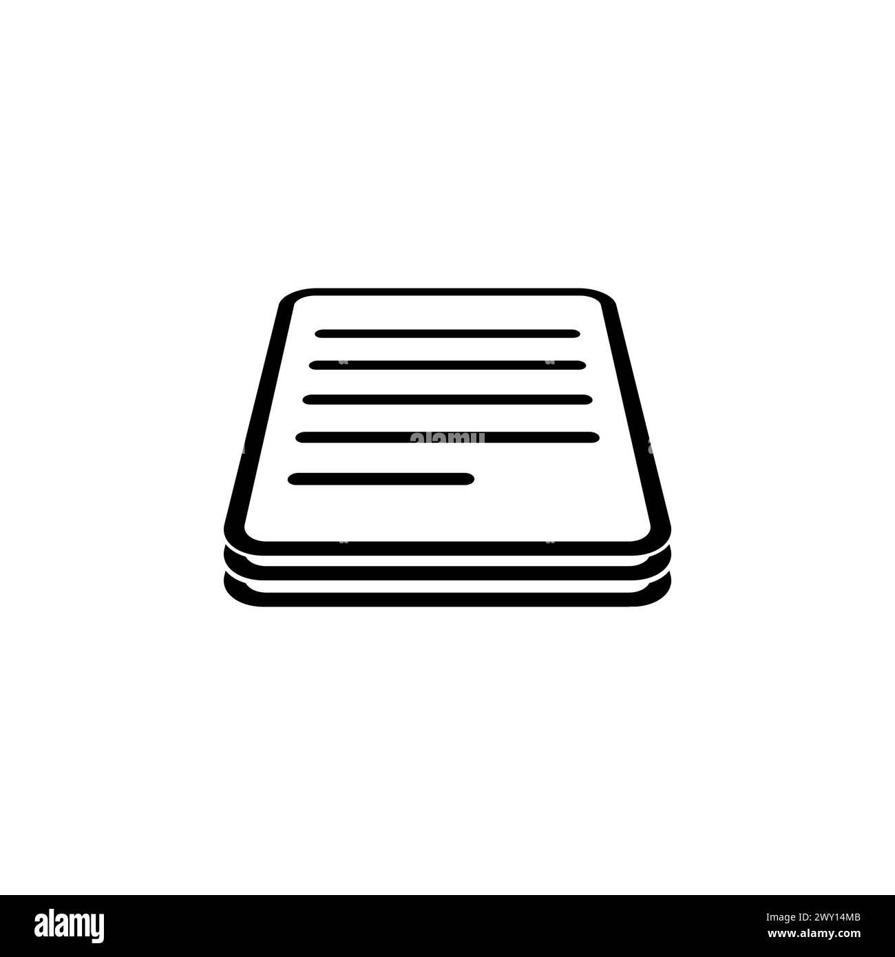 Document flat vector icon. Simple solid symbol isolated on white ...