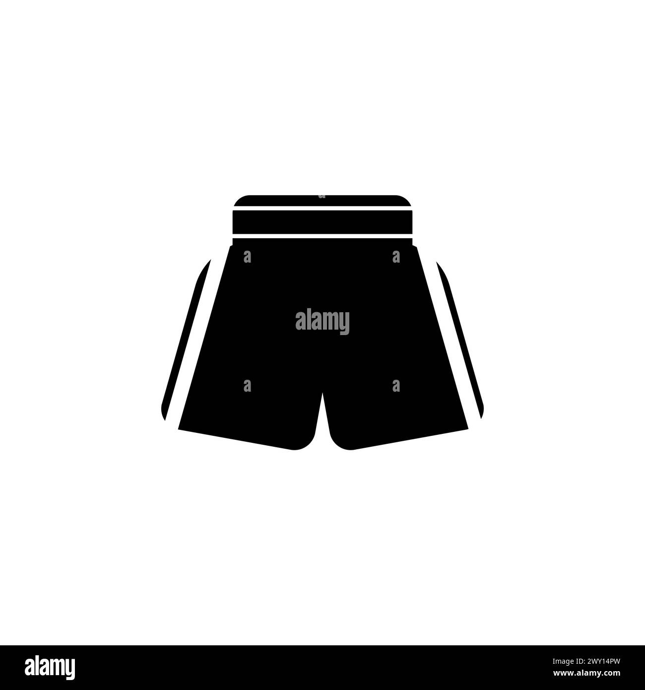 Boxing Shorts flat vector icon. Simple solid symbol isolated on white background Stock Vector ...