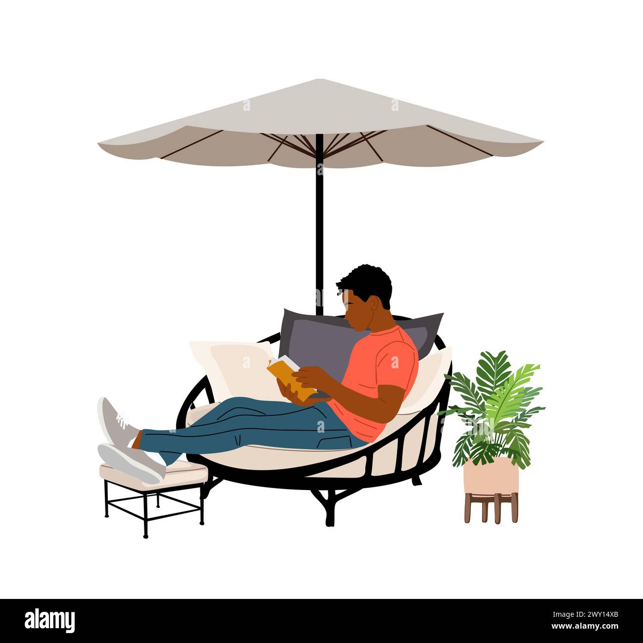 Young black man lying on day bed in patio Stock Vector Image & Art - Alamy Young black man lying on day bed in patio Stock Vector Image & Art - Alamy