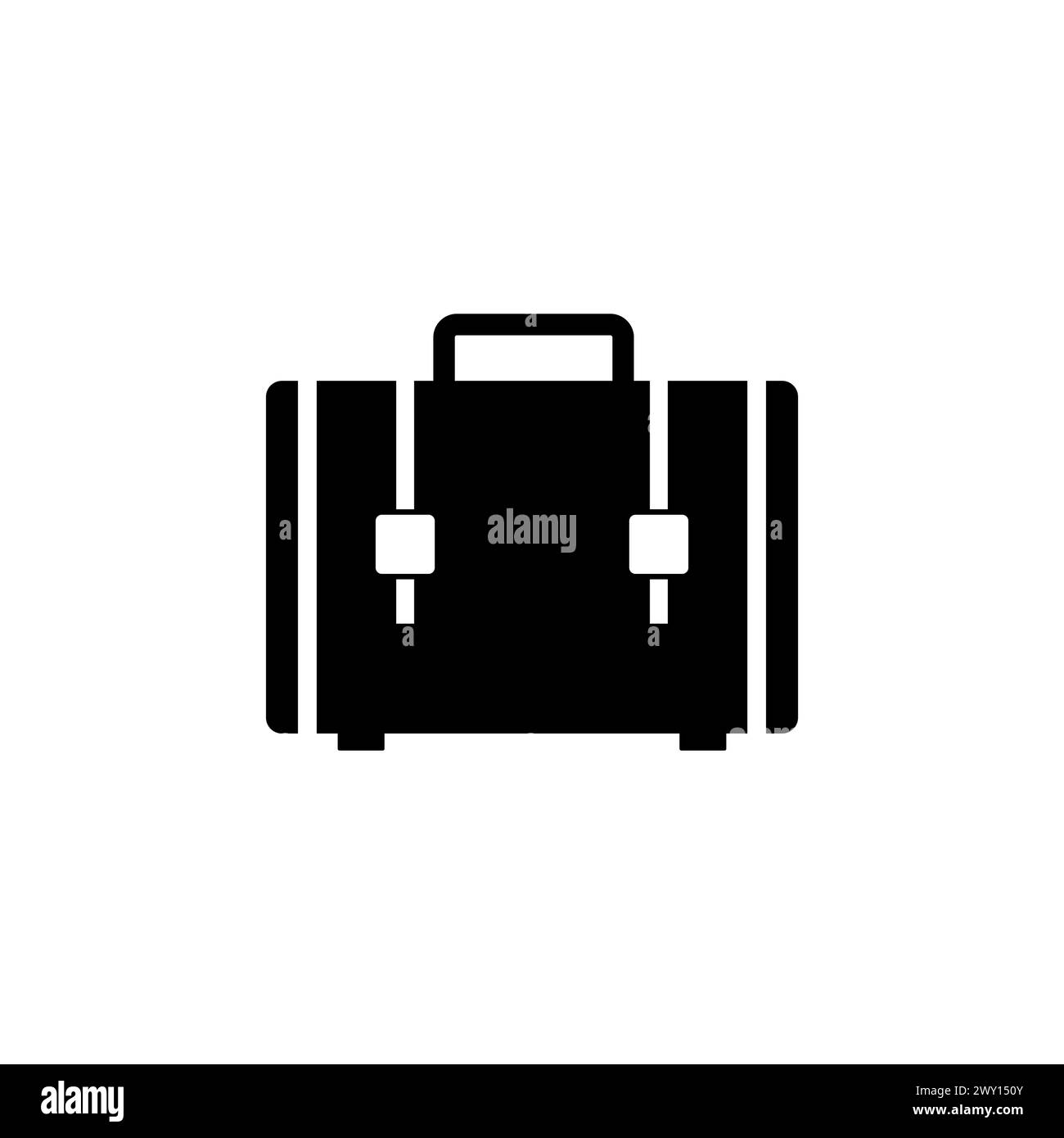 Suitcase flat vector icon. Simple solid symbol isolated on white background Stock Vector Image ...