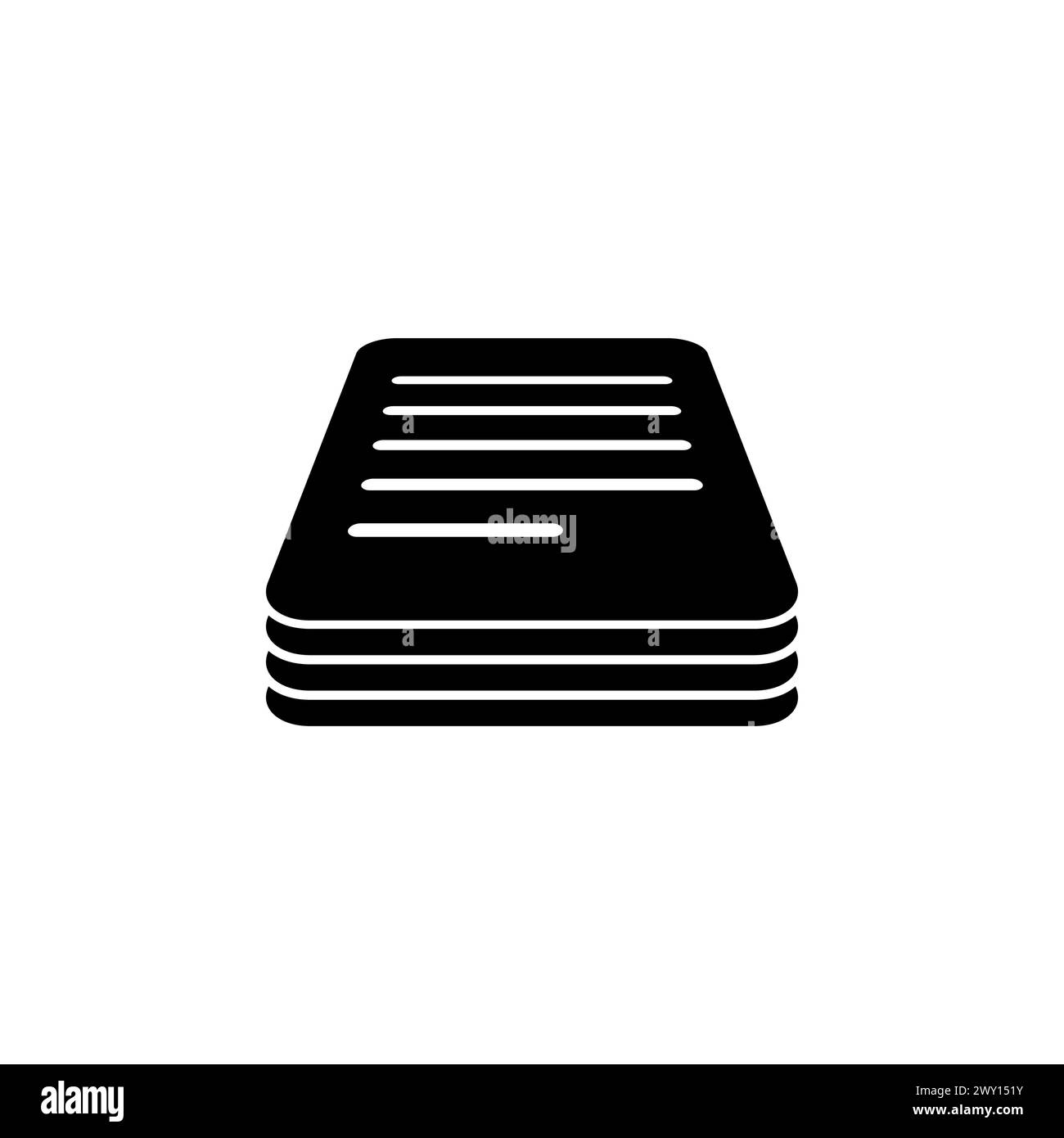 Stack of Papers Documents flat vector icon. Simple solid symbol ...