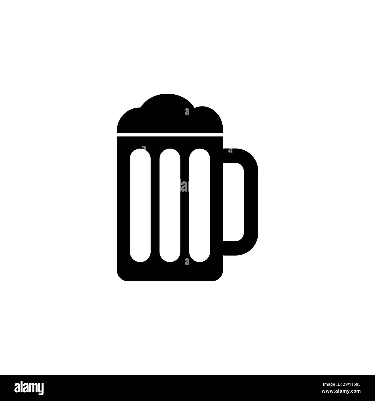 Beer Glass flat vector icon. Simple solid symbol isolated on white ...