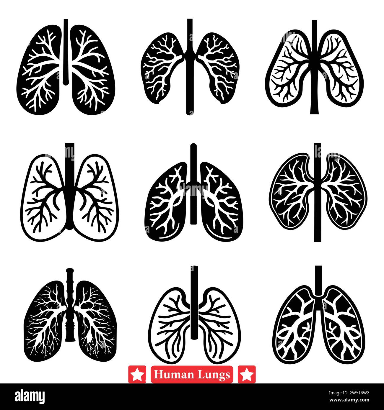 Human lung silhouette hi-res stock photography and images - Alamy