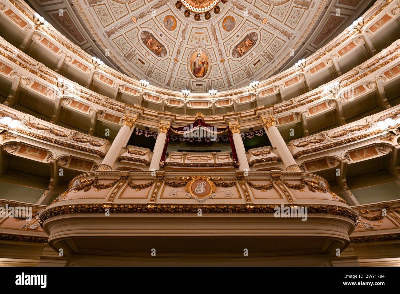 Dresden, Germany - Jul 8, 2023: Interior of the Semper opera house in ...