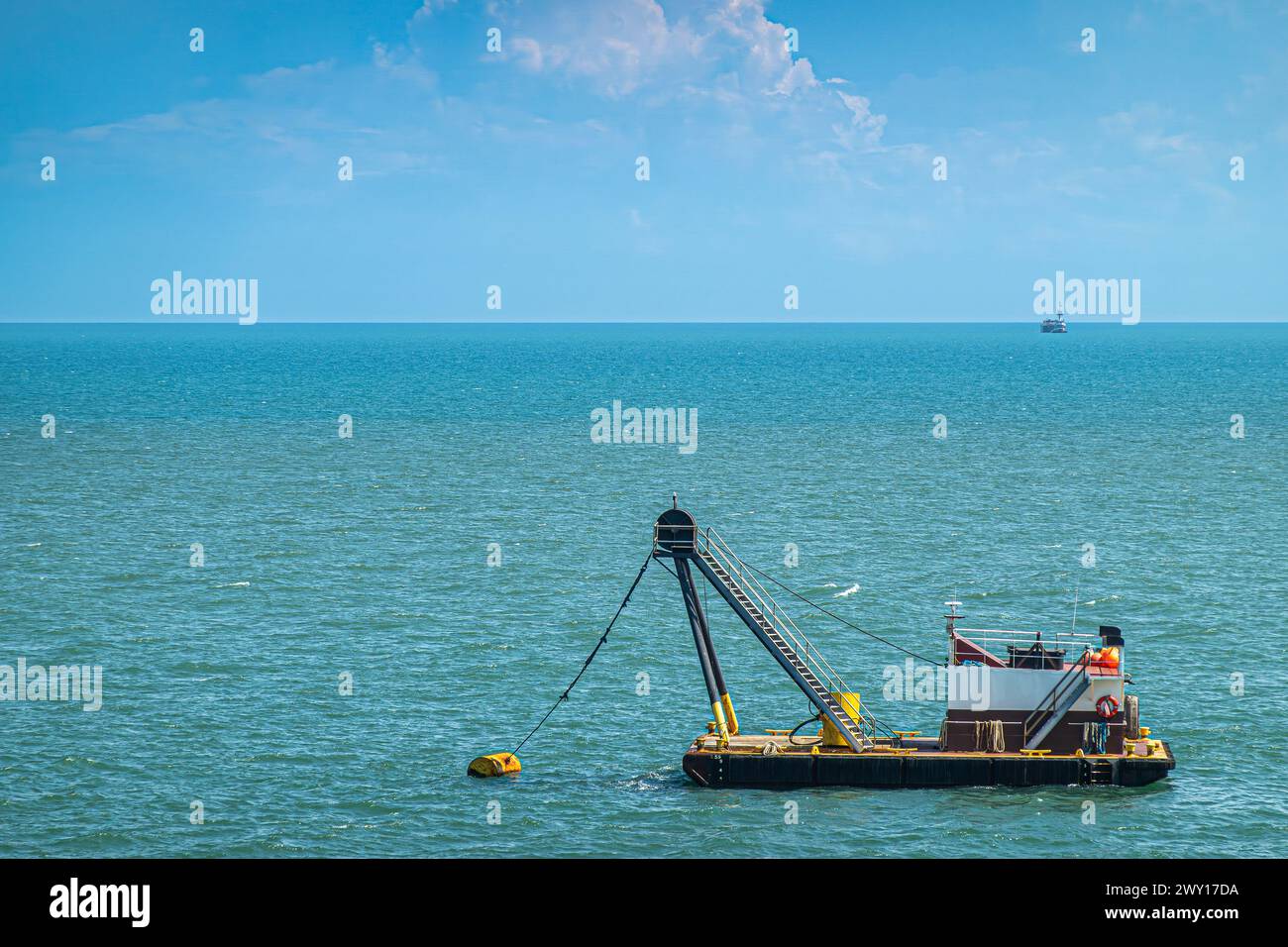 Port Canaveral, Florida, USA - July 30, 2023: Small cable roller ...