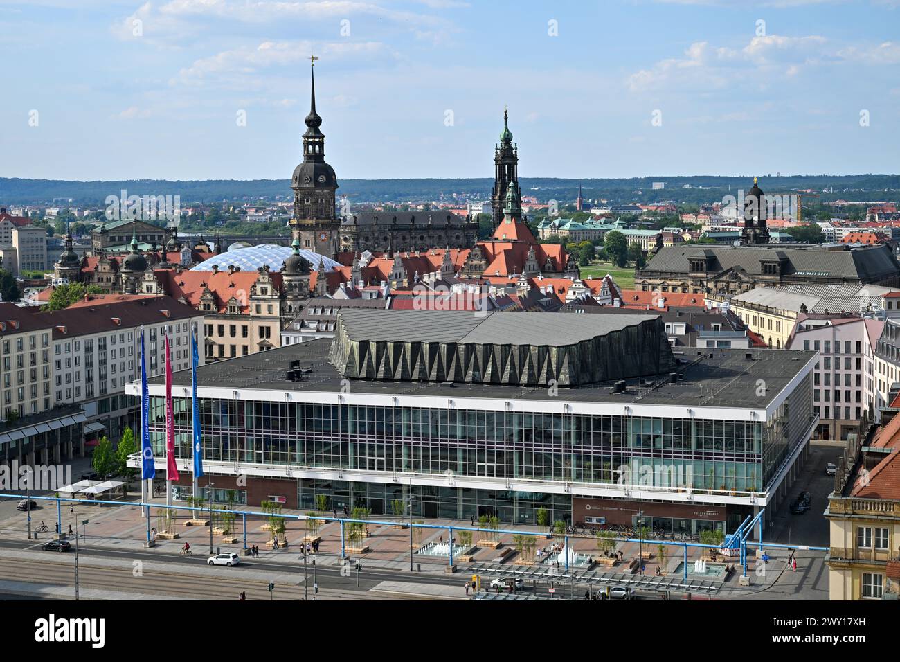Dresden, Germany - Jul 8, 2023: Kulturpalast (En: Palace of Culture), a ...