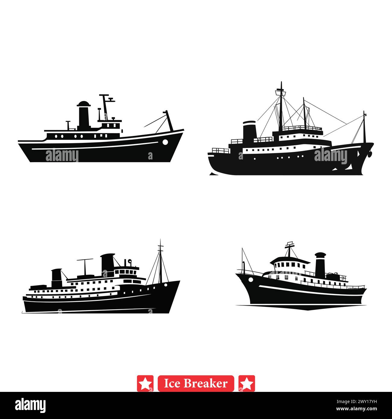 Ice Breaker Vessel Stock Vector Images Alamy