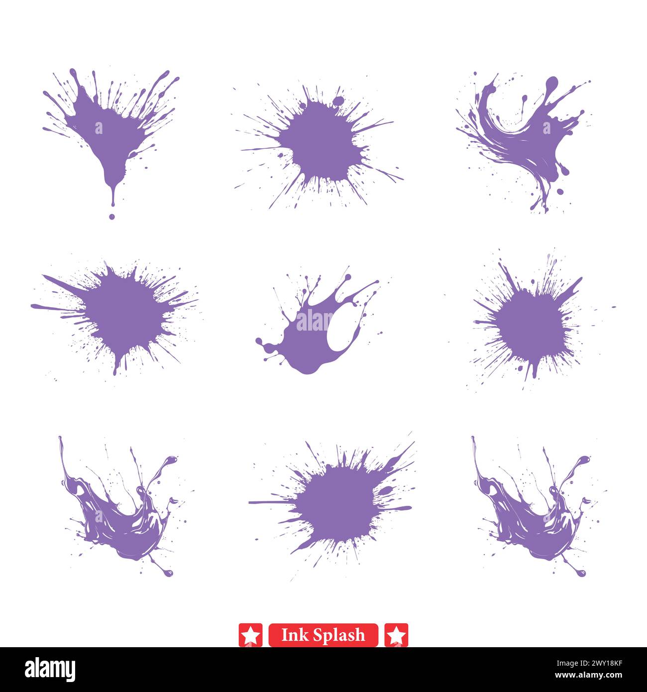 Expressive Ink Splash Vector Bundle Infuse Your Designs with Energy and Motion Stock Vector ...