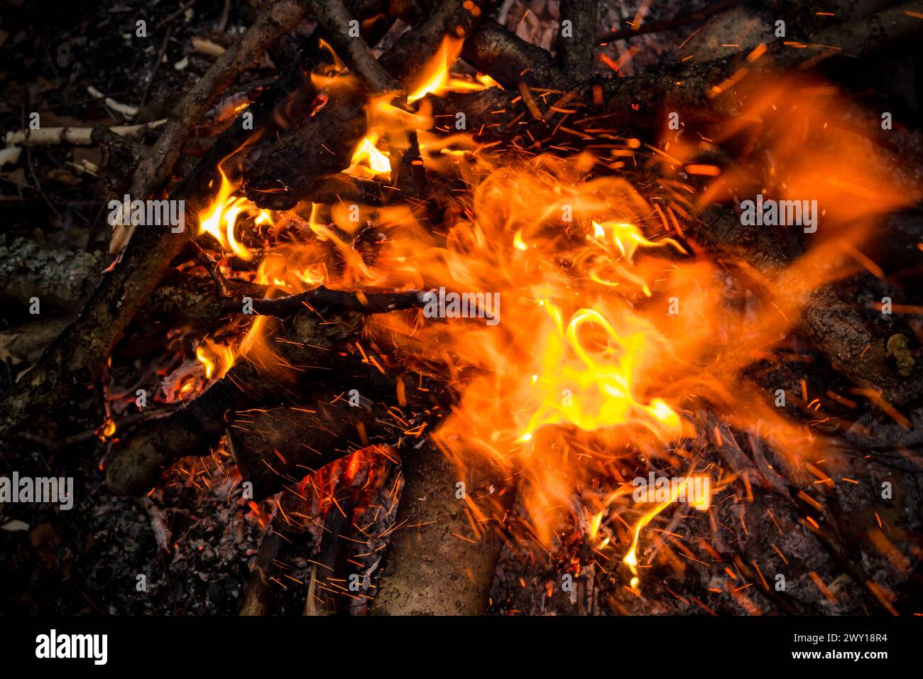 Beautiful view bonfire on hi-res stock photography and images - Alamy