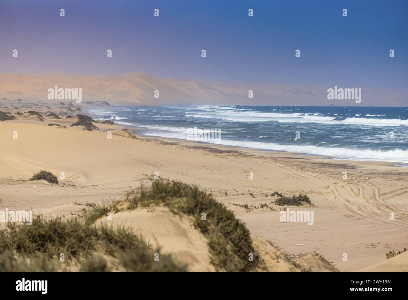 Picture of the dunes of Sandwich Harbor in Namibia on the Atlantic ...