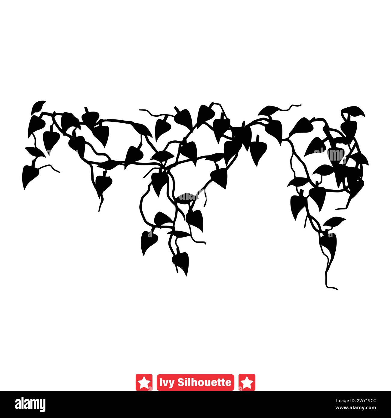 Ivy Arboretum Botanical Silhouette Set for Nature inspired Projects ...