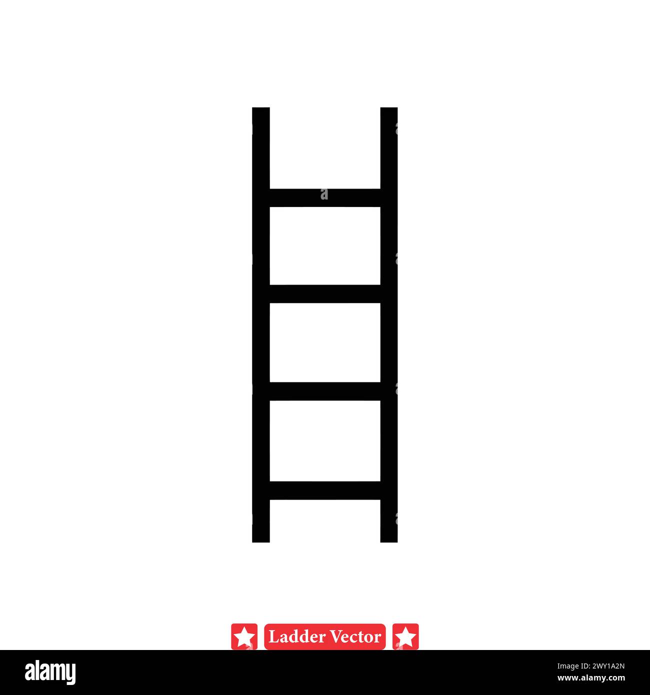 Journey to the Top Versatile Ladder Silhouette Set Stock Vector Image ...