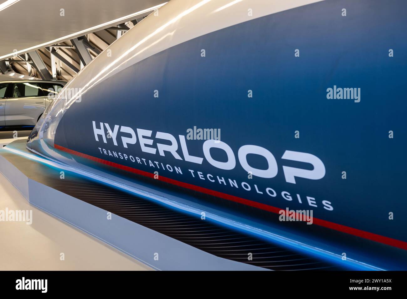 Hyperloop Transportation Technologies recreation in Mobility City Technology Museum in Zaha ...
