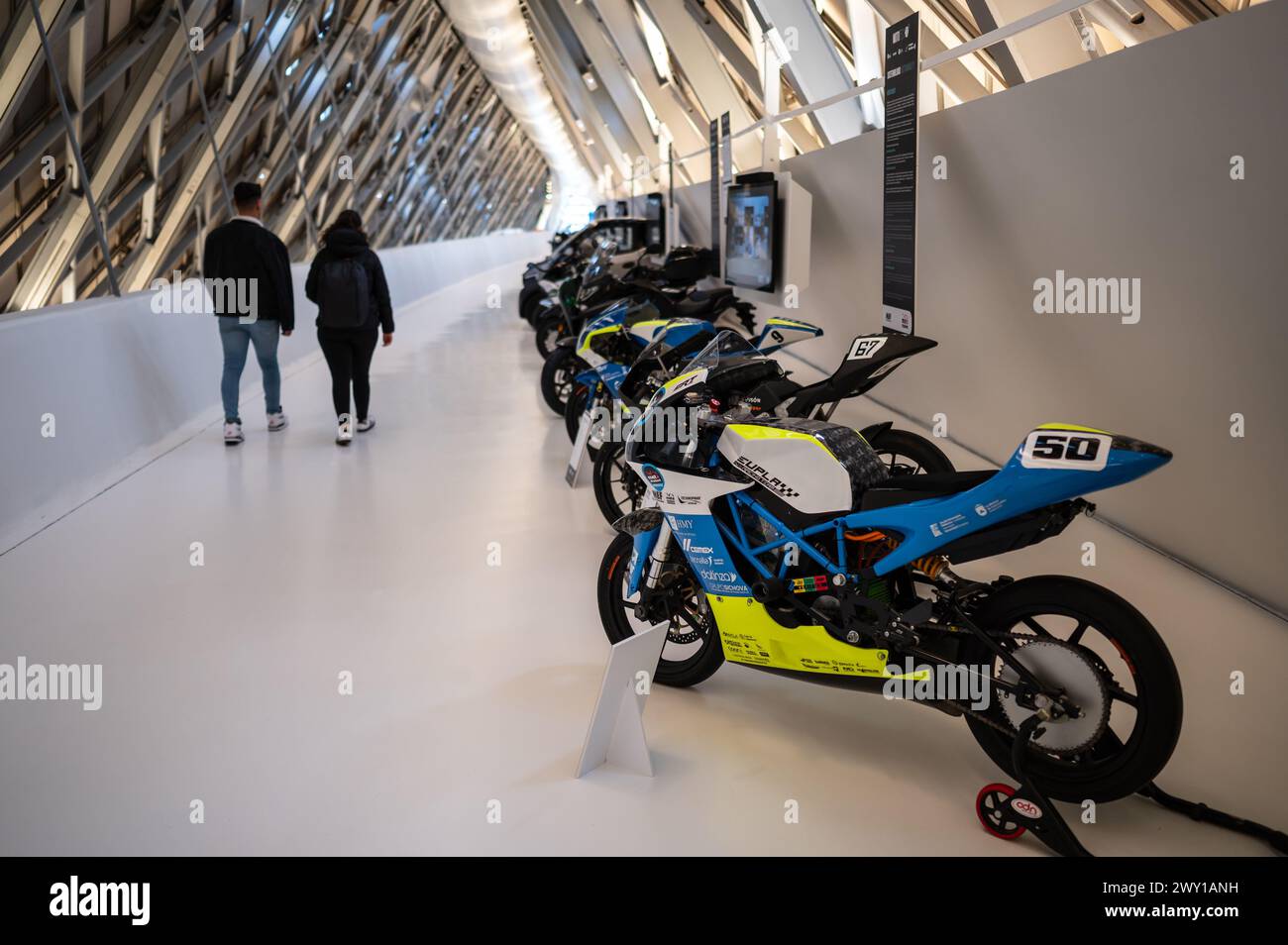 Motorbike exhibition at Mobility City Technology Museum in Zaha Hadid’s ...