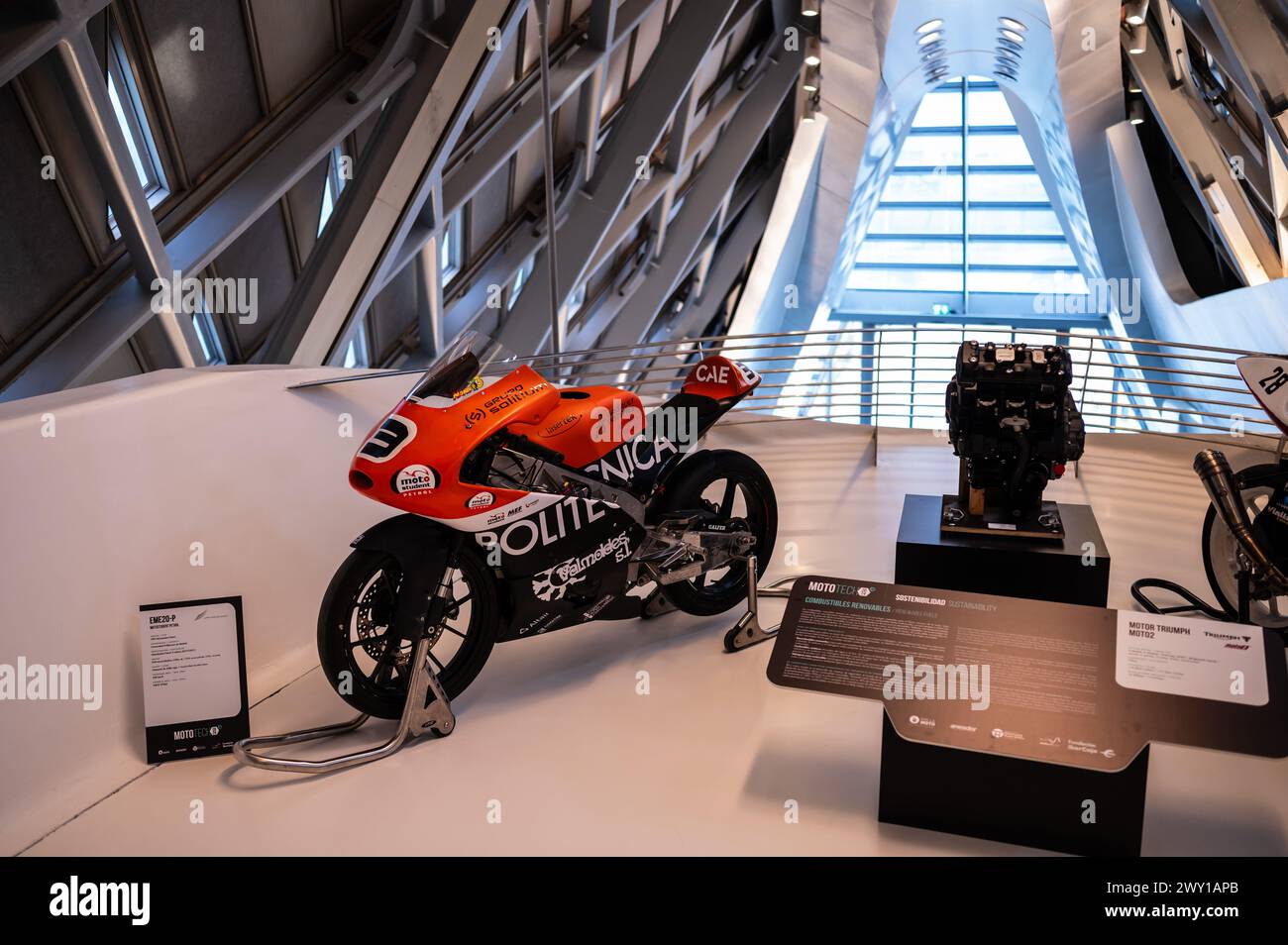 Motorbike exhibition at Mobility City Technology Museum in Zaha Hadid’s ...