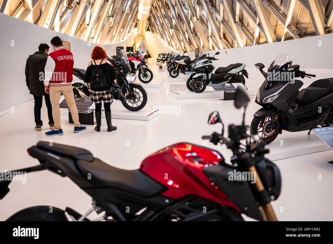 Motorbike exhibition at Mobility City Technology Museum in Zaha Hadid’s ...