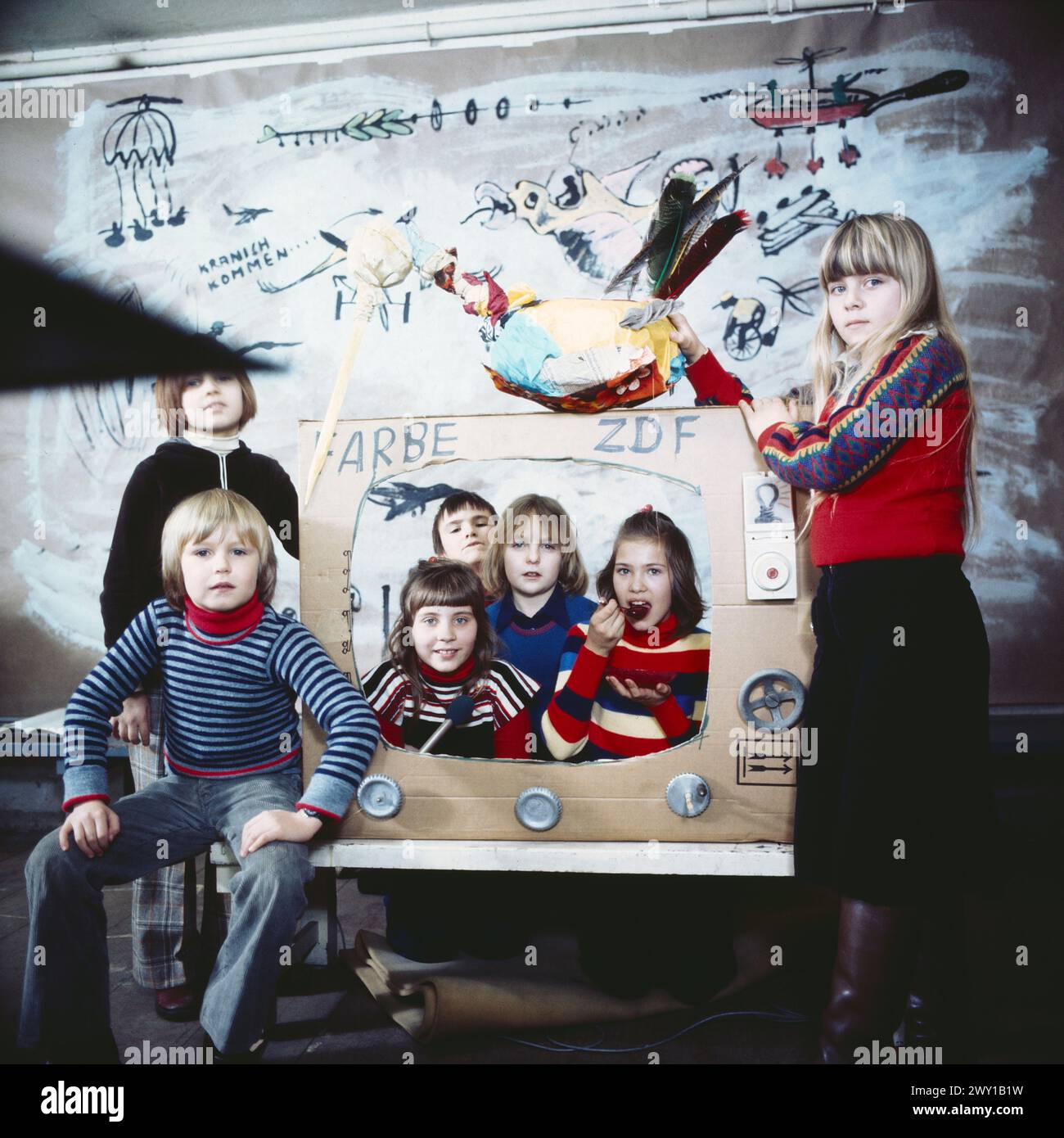 Karren-Salat, ZDF Kindersendung, Spiel und Kunst auf Rädern, 1977, Bild ...
