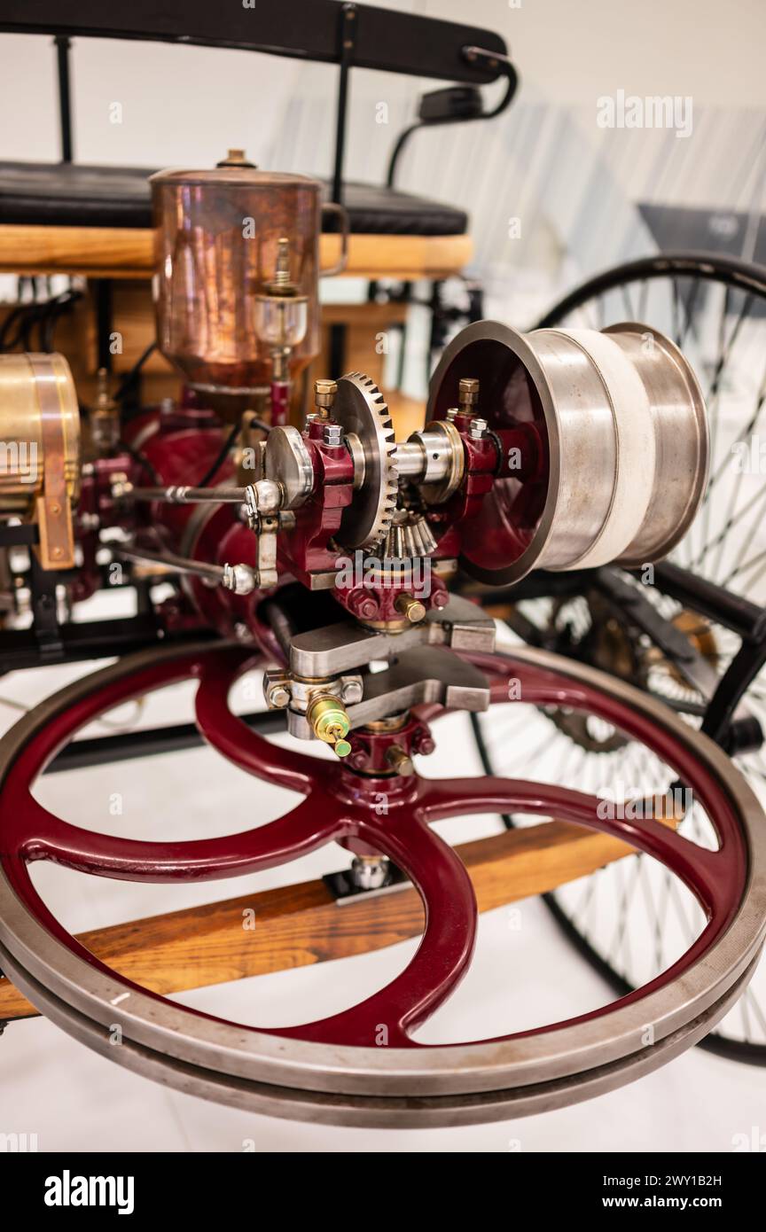 Benz Patent-Motorwagen from 1886. Mobility City Technology Museum in ...