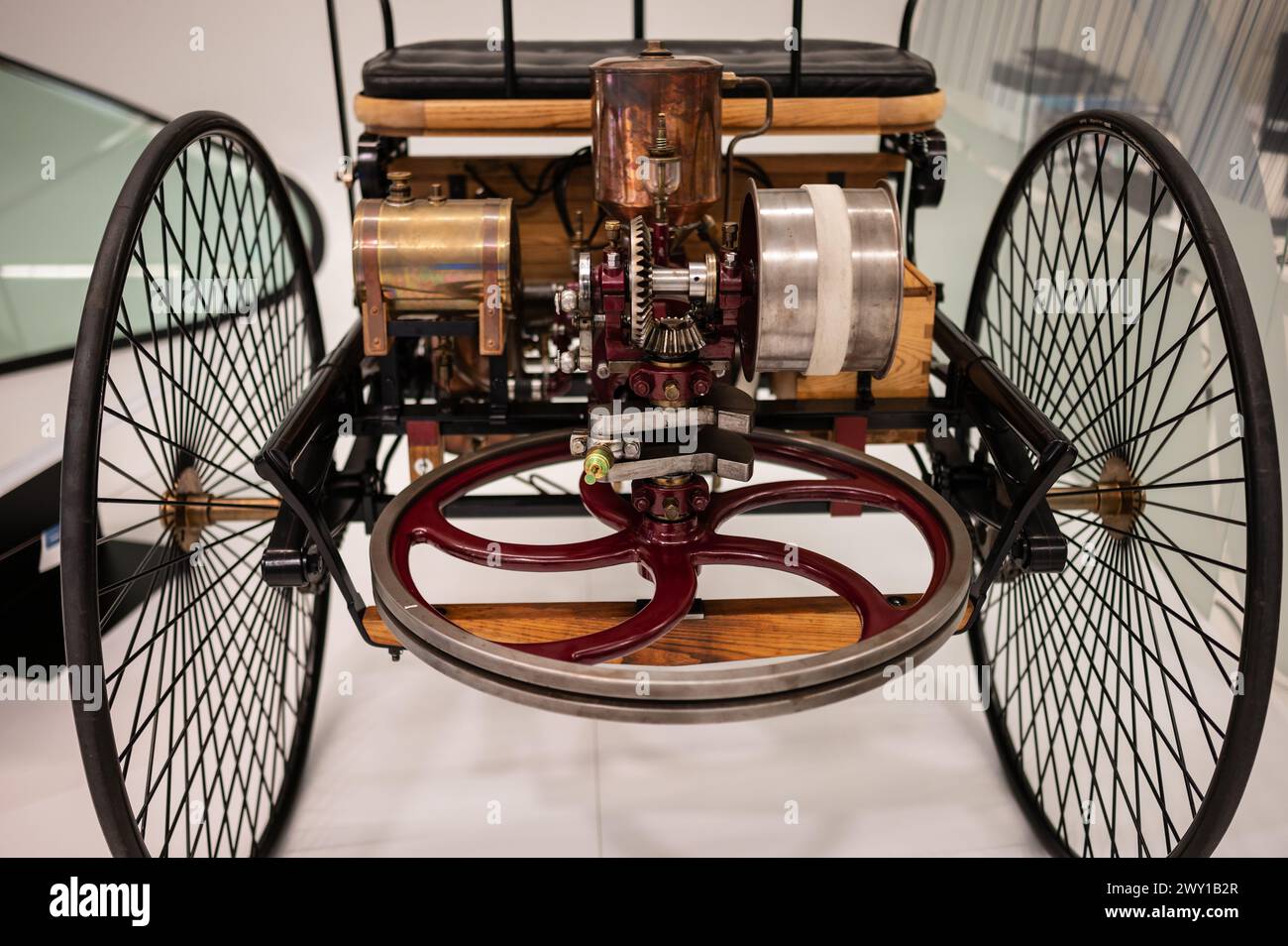 Benz Patent-Motorwagen from 1886. Mobility City Technology Museum in ...