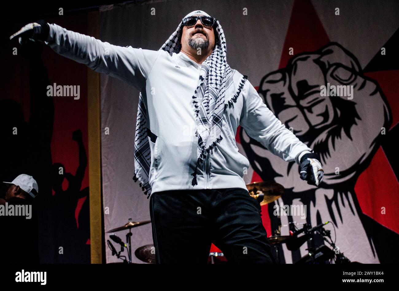 B-Real of Prophets of Rage performing at the Faliro Sports Pavilion ...