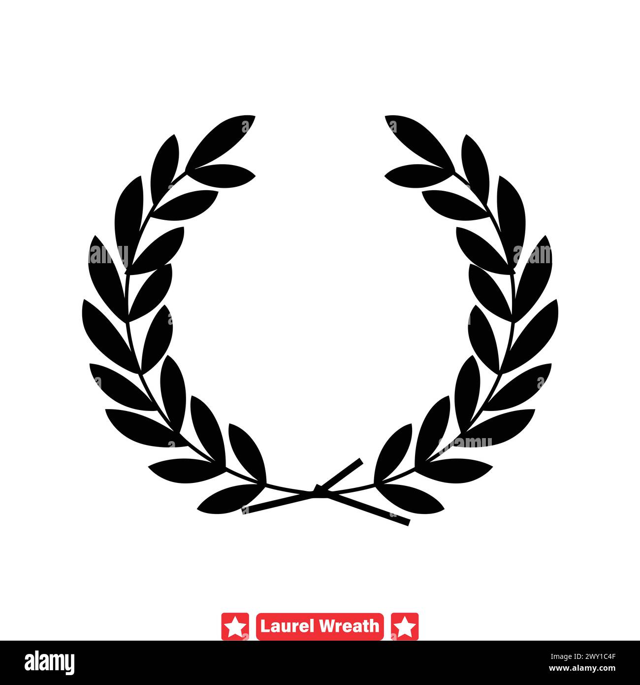 Ornate Laurel Wreath Vector Compilation Intricate Symbols for Opulent Graphics Stock Vector ...