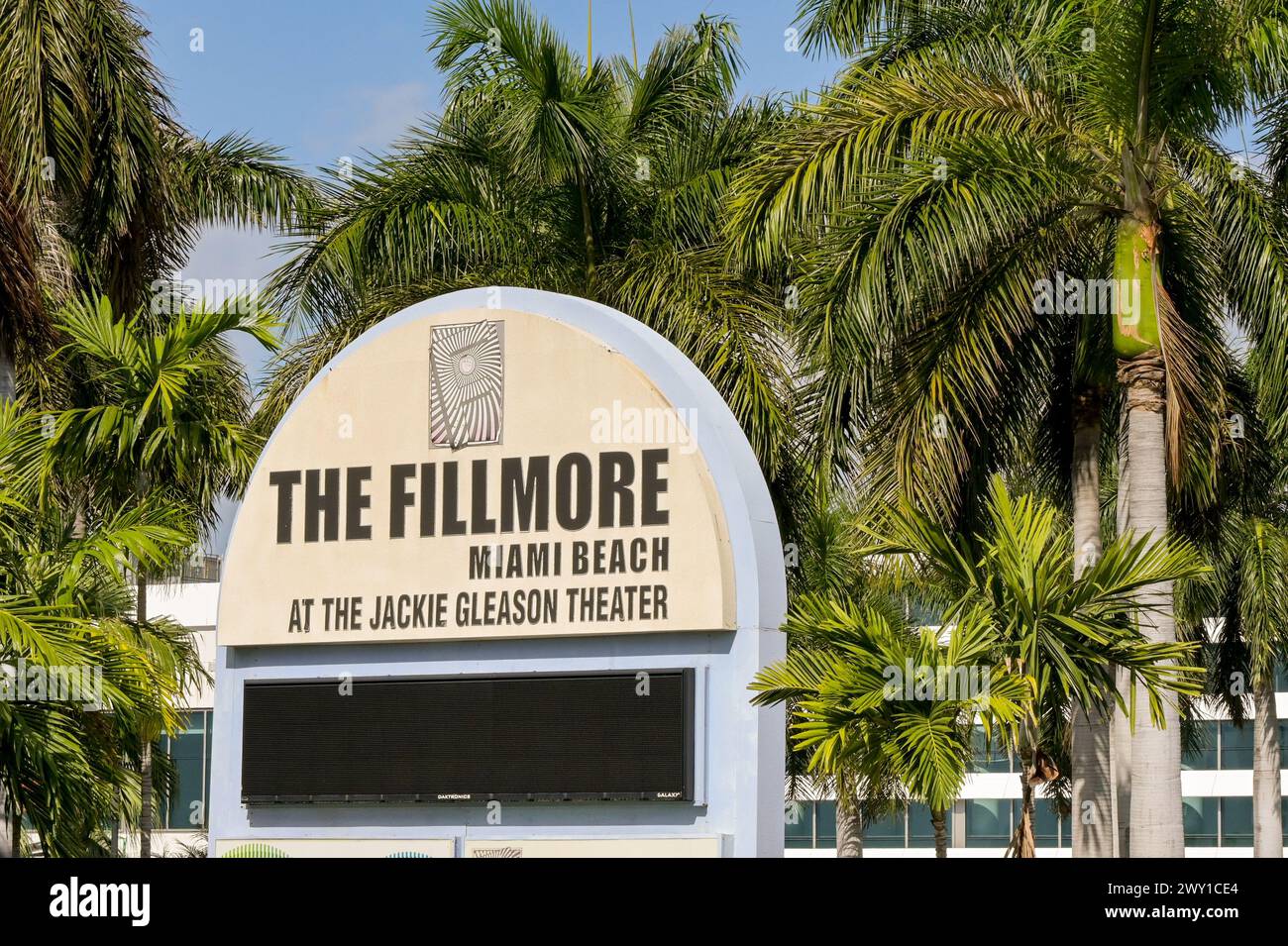 Miami, Florida, USA - 3 December 2023: Sign outside The Fillmore Miami ...