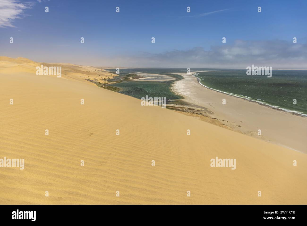 Picture of the dunes of Sandwich Harbor in Namibia on the Atlantic ...