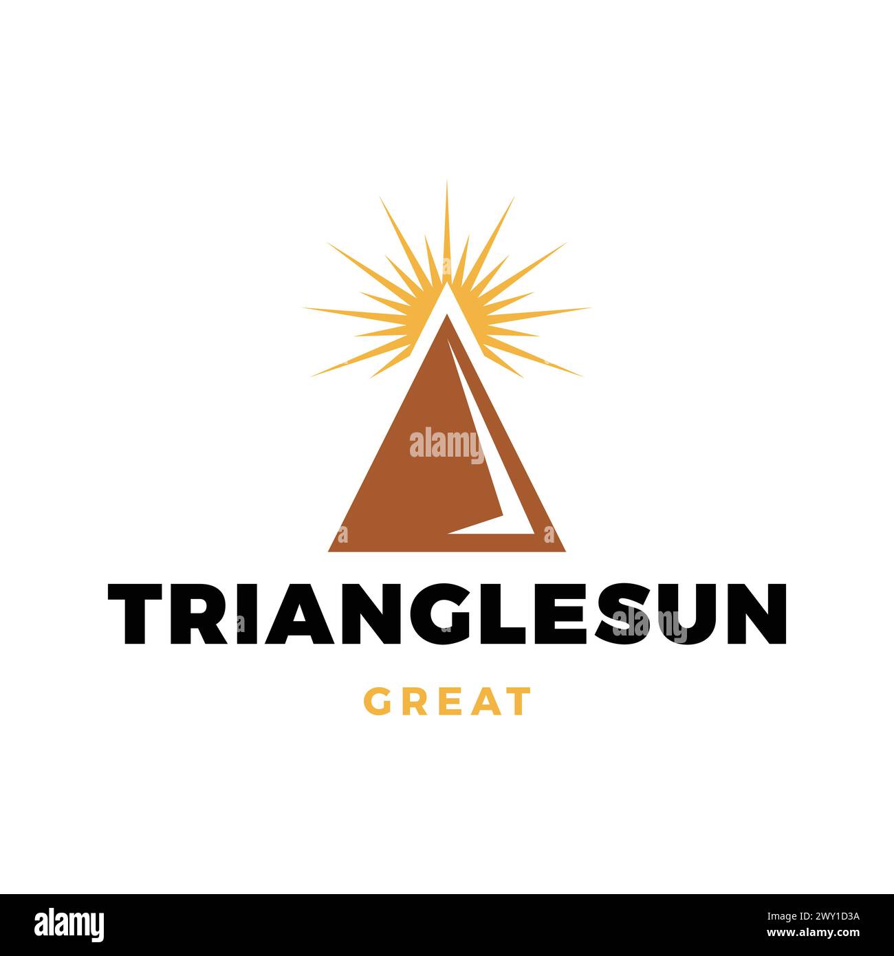 Triangle Sun Icon Logo Design Template Stock Vector Image & Art - Alamy