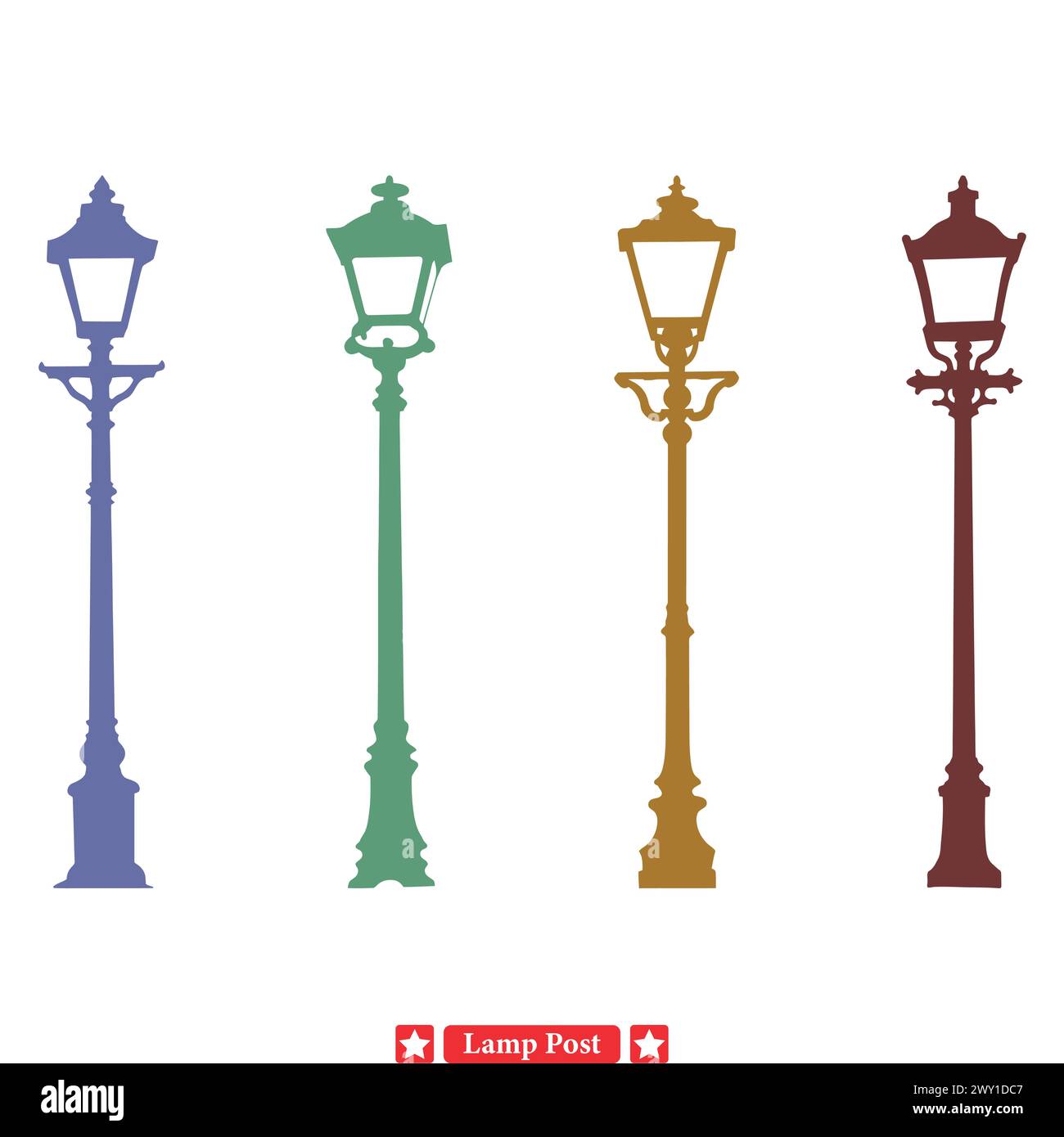 Nostalgic street lamp Stock Vector Images - Alamy