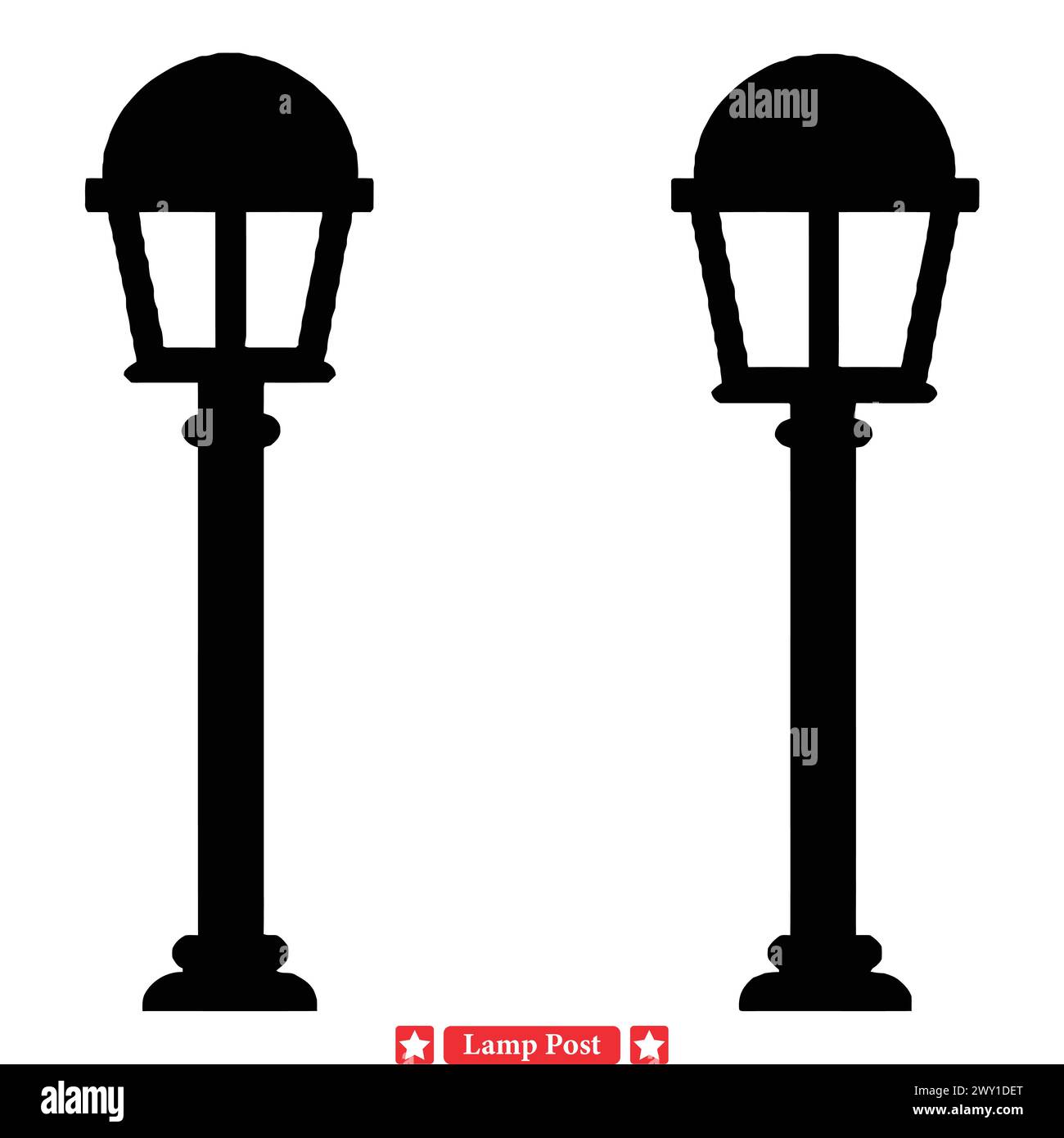 Urban Architecture Lamp Posts Detailed City Lighting Vectors Stock Vector Image And Art Alamy
