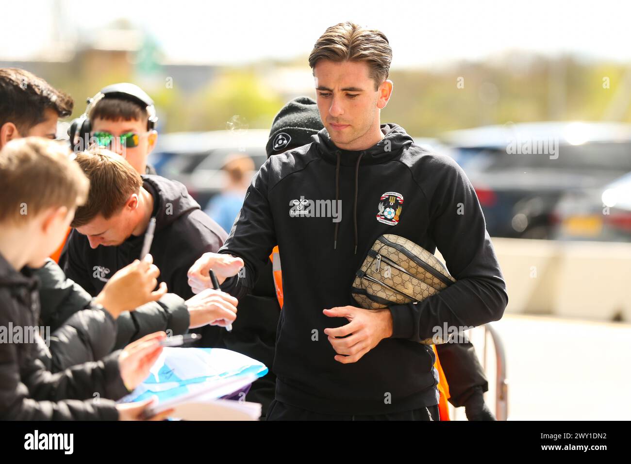 Coventry City's Luis Binks signs autographs for fans before the Sky Bet ...