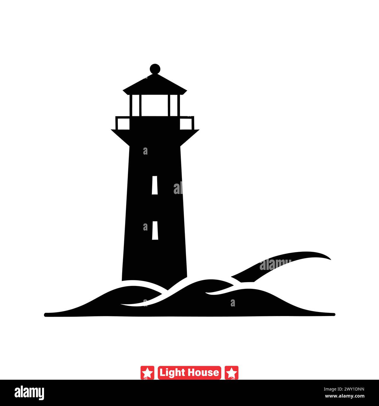 Lighthouse silhouette Stock Vector Images - Alamy
