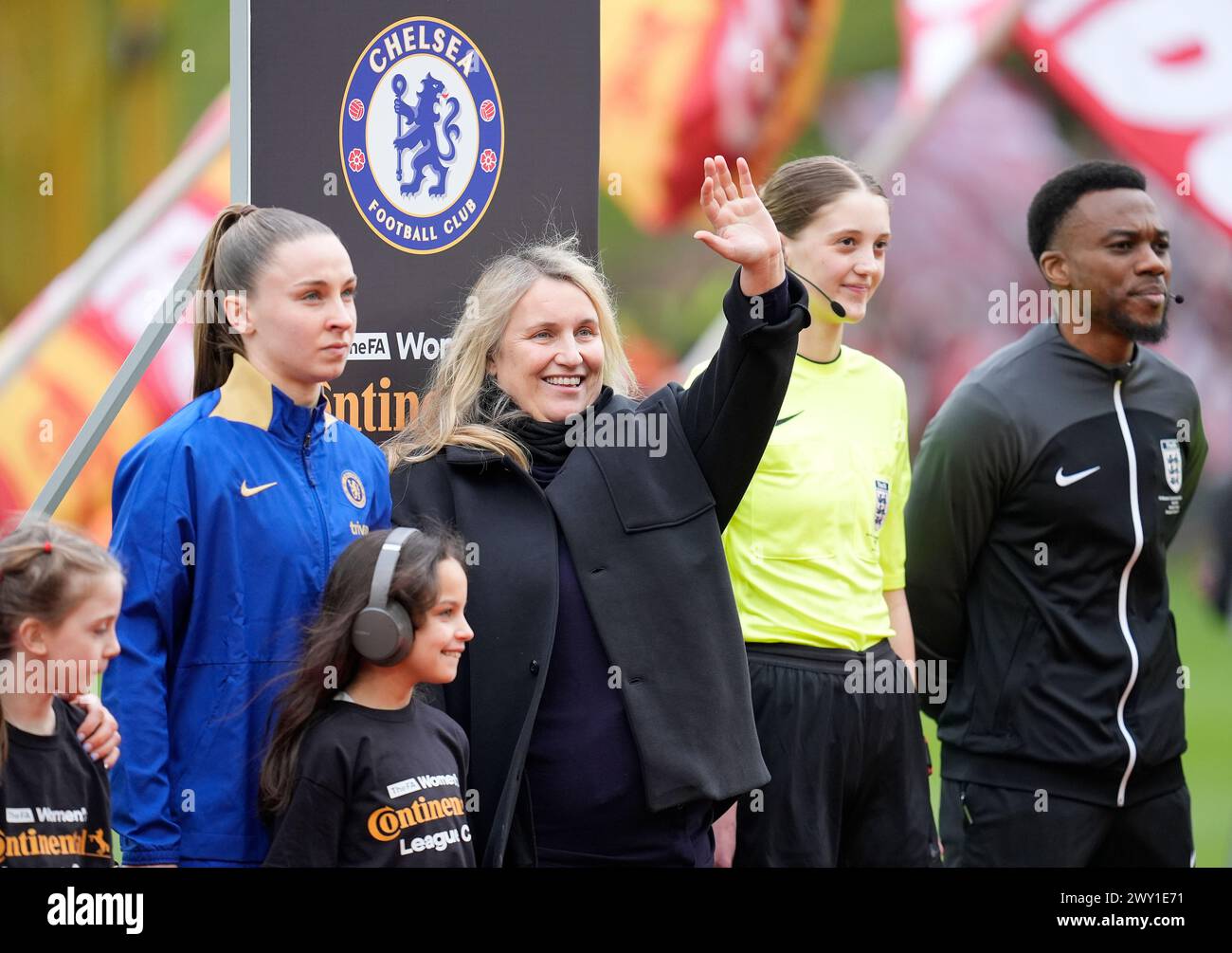 Chelsea manager Emma Hayes ahead of the FA Women's Continental Tyres ...