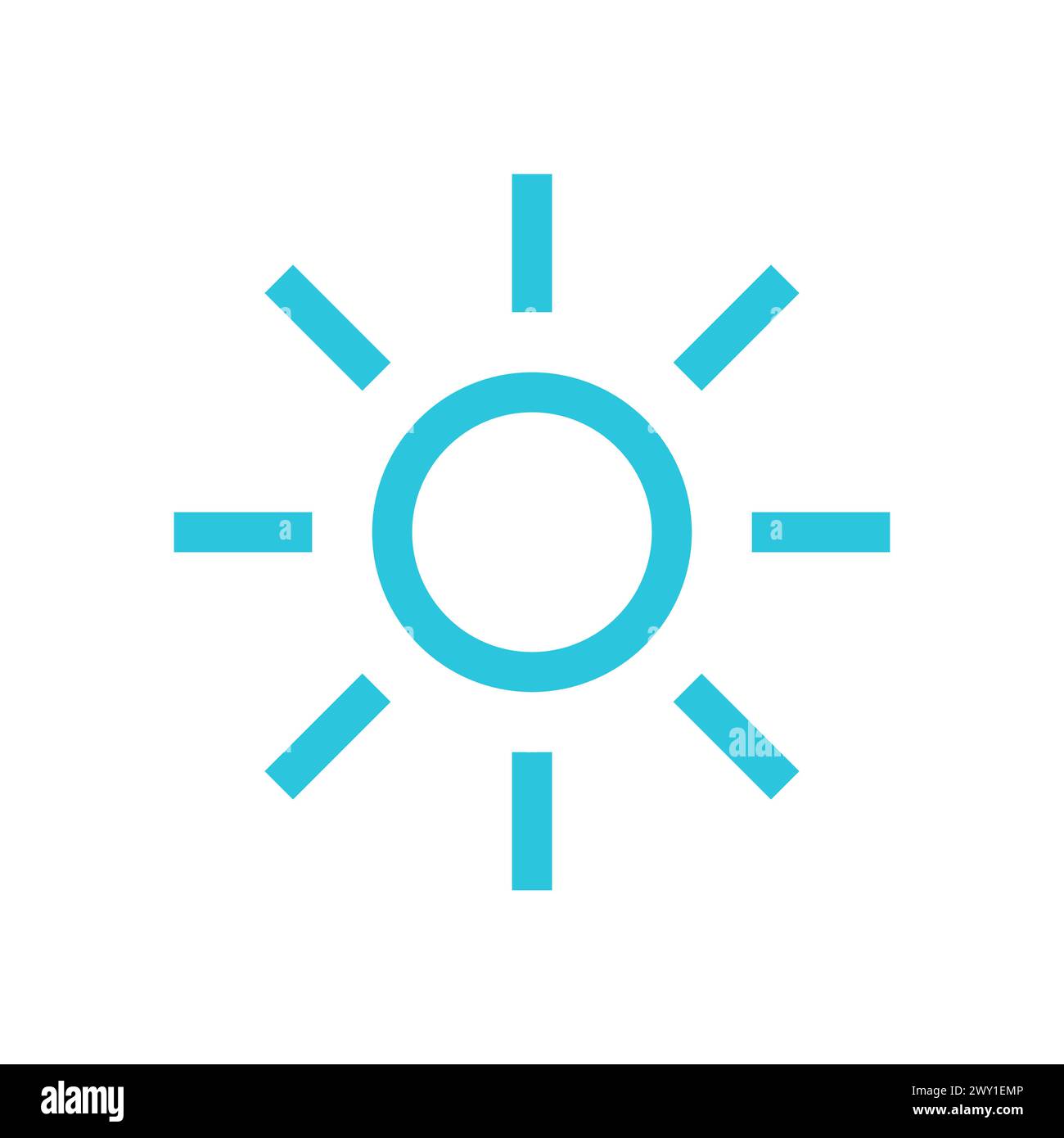 Sunny day, daylight iicon. Isolated on white background. From blue icon ...