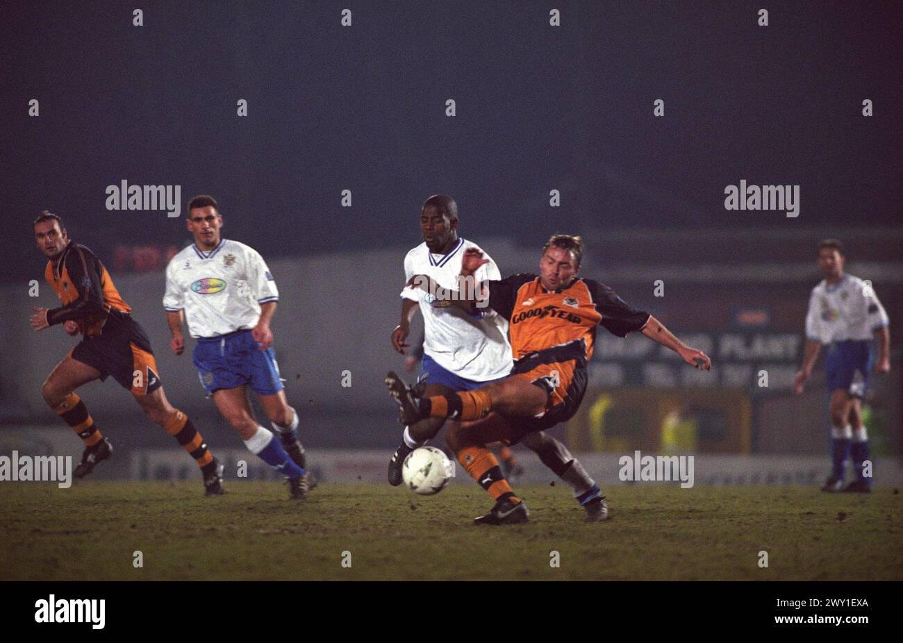 Bury V Wolverhampton Wanderers at Gigg Lane 27/1/98 1-3 Paul Simpson ...