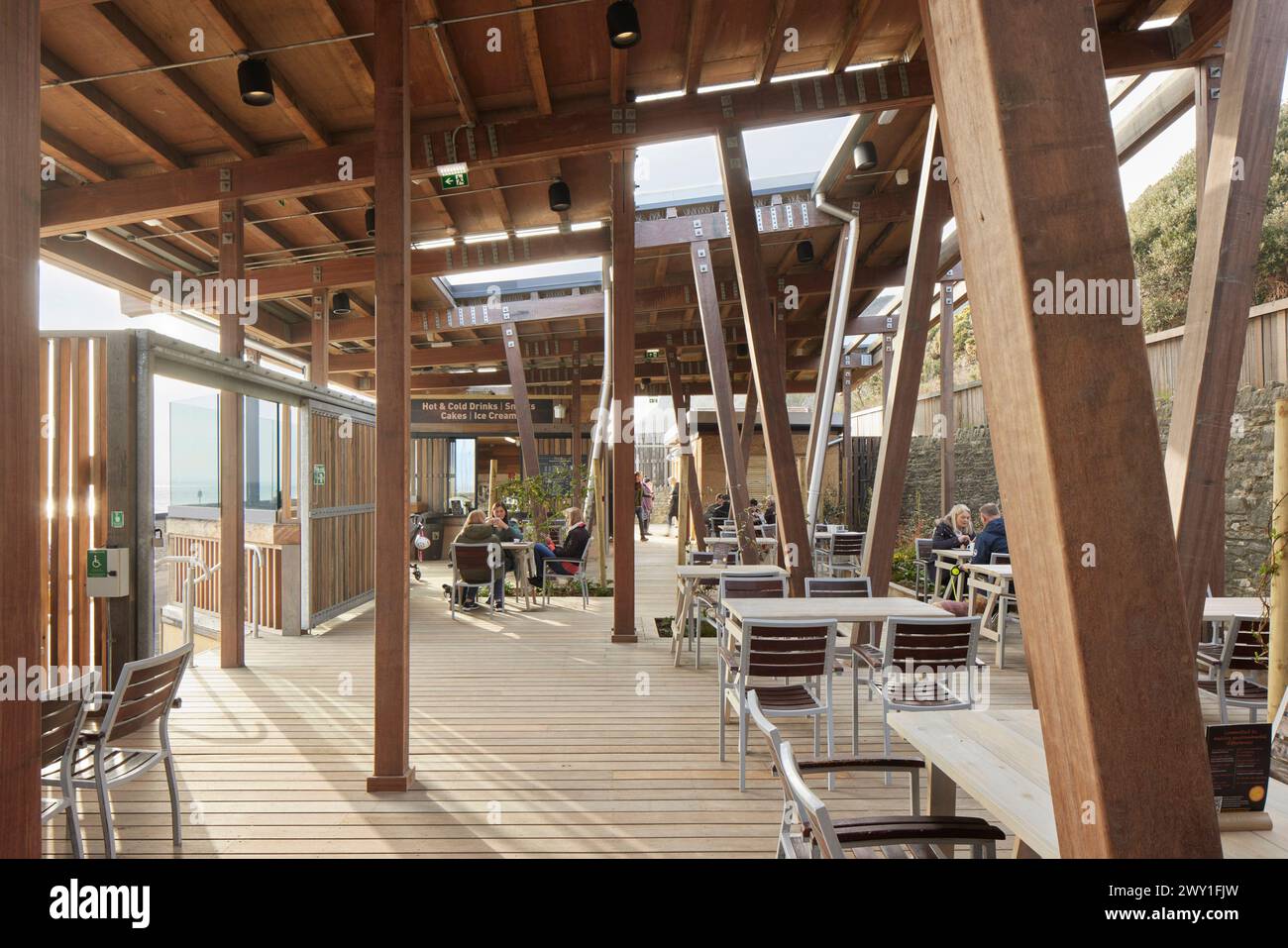 Interior view of cafe area. Durley Chine Environmental Hub, Bournemouth ...