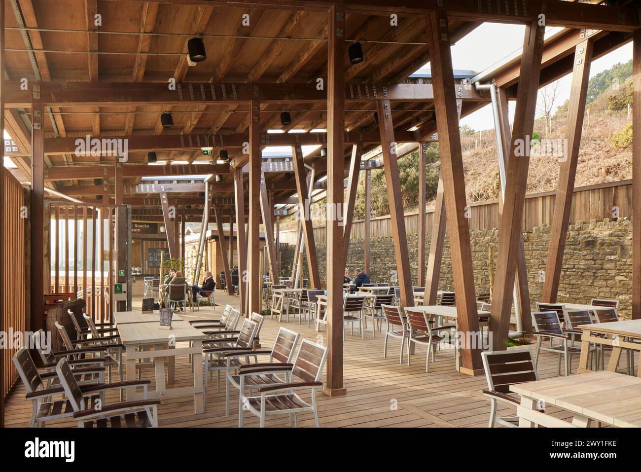 Interior view of cafe area. Durley Chine Environmental Hub, Bournemouth ...