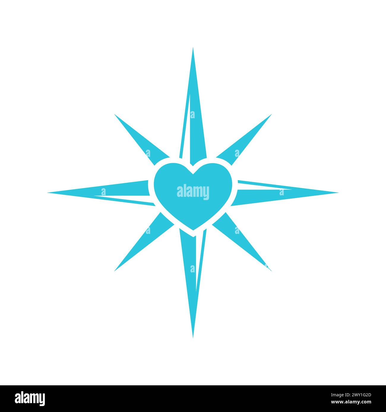 Compass heart hi-res stock photography and images - Alamy