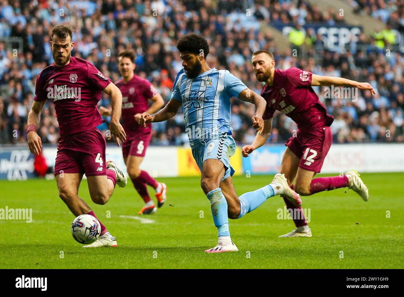 Coventry City's Ellis Simms in action during the Sky Bet Championship ...