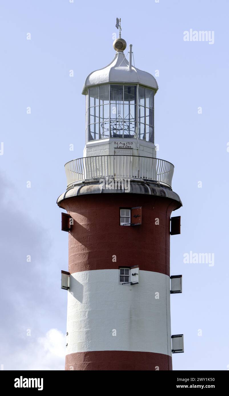 The top of Smeatons Tower at The Hoe of Plymouth, Plymouth, Devon ...