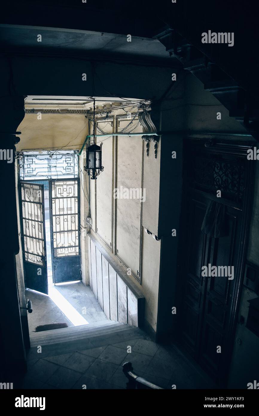 Staircase of old tenement house Stock Photo - Alamy
