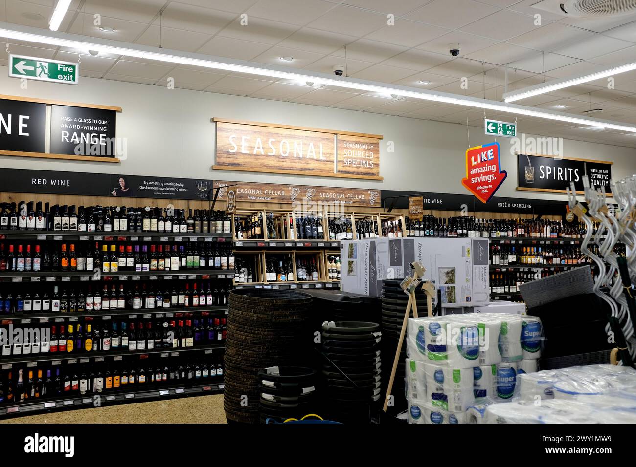 aldi supermarket branch,interior,ramsgate town,east kent,uk april 2024 ...