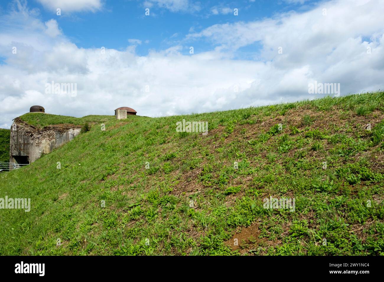 The site of Maginot line named Villy La Ferte has two blocks and is 30 ...