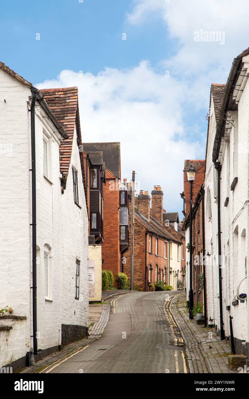 Moat Street in the English Welsh border town of Bridgnorth Shropshire ...