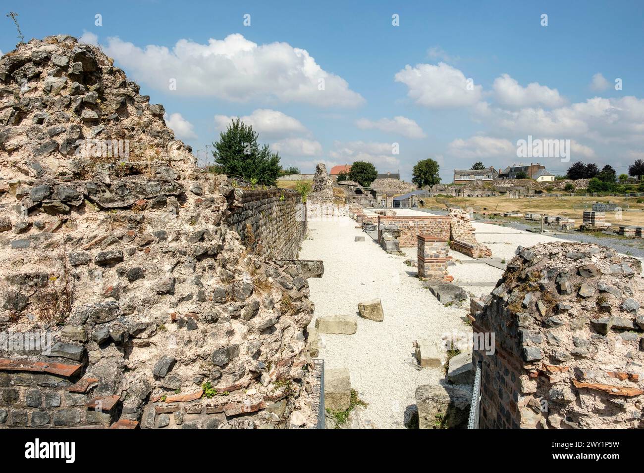 The roman forum of Bavay | Le forum romain de Bavay Stock Photo - Alamy