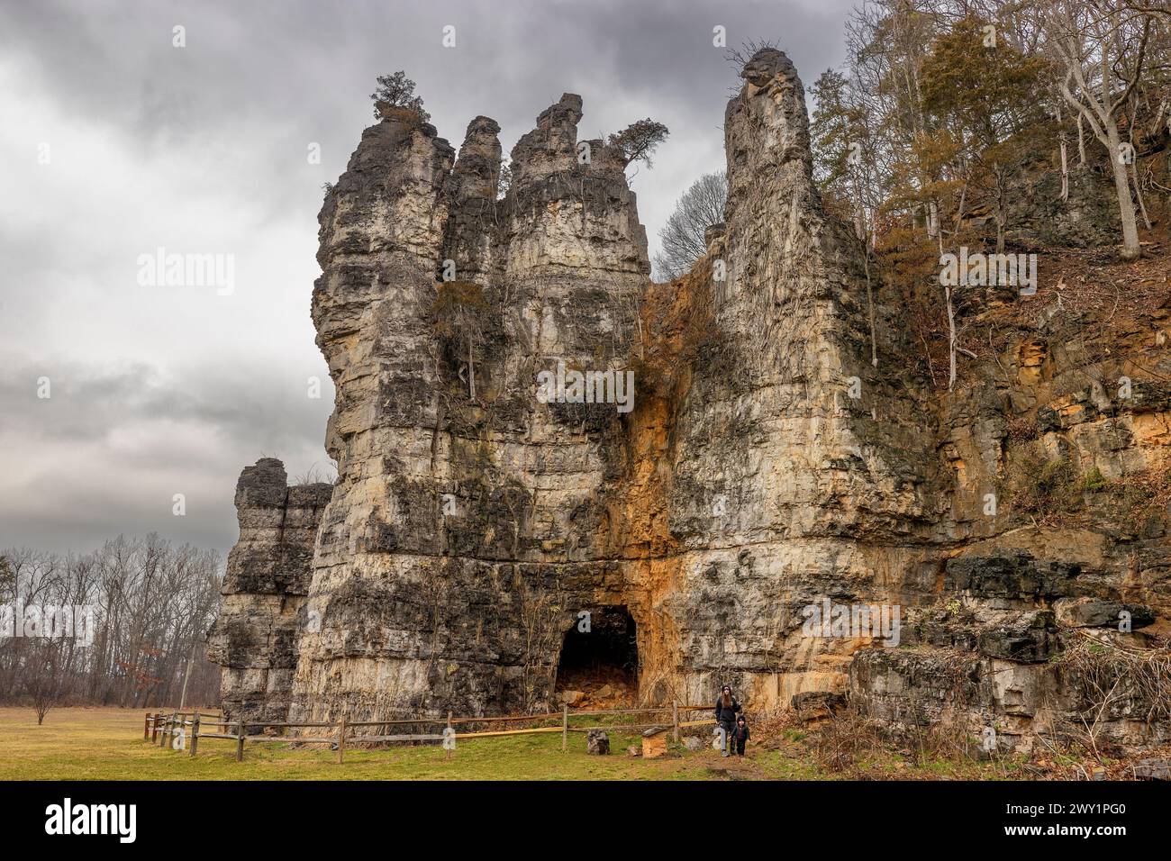 Mt Solon, Virginia, USA - February 24, 2024: Natural Chimneys Park ...