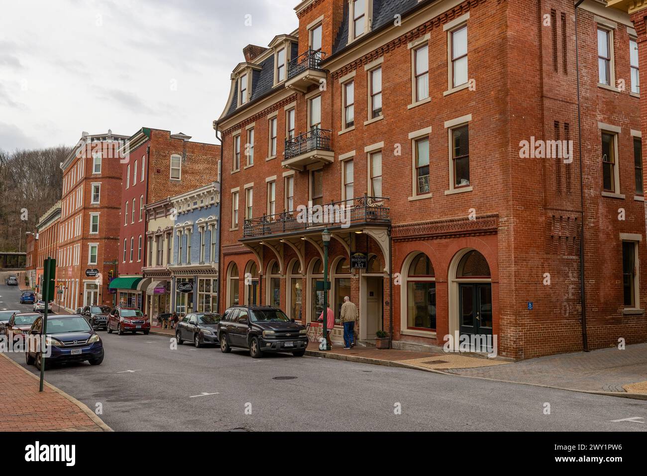 Staunton, Virginia, USA - February 24, 2024: Historical downtown ...
